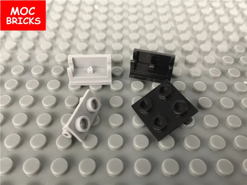 10pcs/lot MOC Bricks Black & Light gray Hinge Bricks fit with 6134 ...