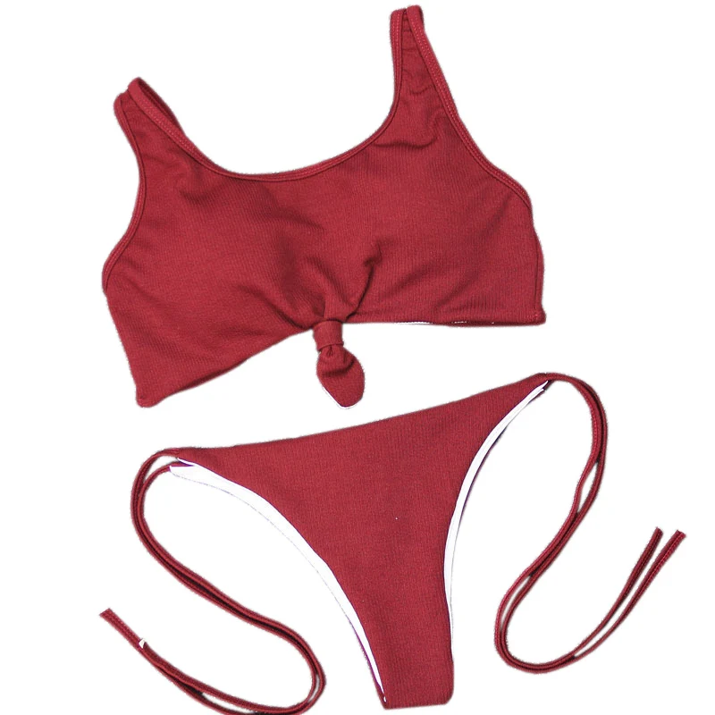 Buy Sexy Bowknot Bikini Rope Thong Bandeau Brazilian