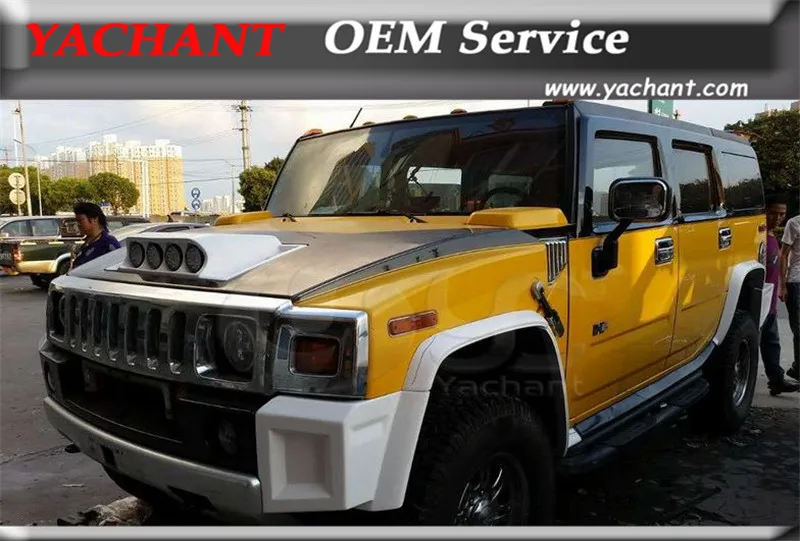 Fiber Glass FRP Body Kit 11Pcs Fit For 03 09 Hummer H2 Branew Style ...