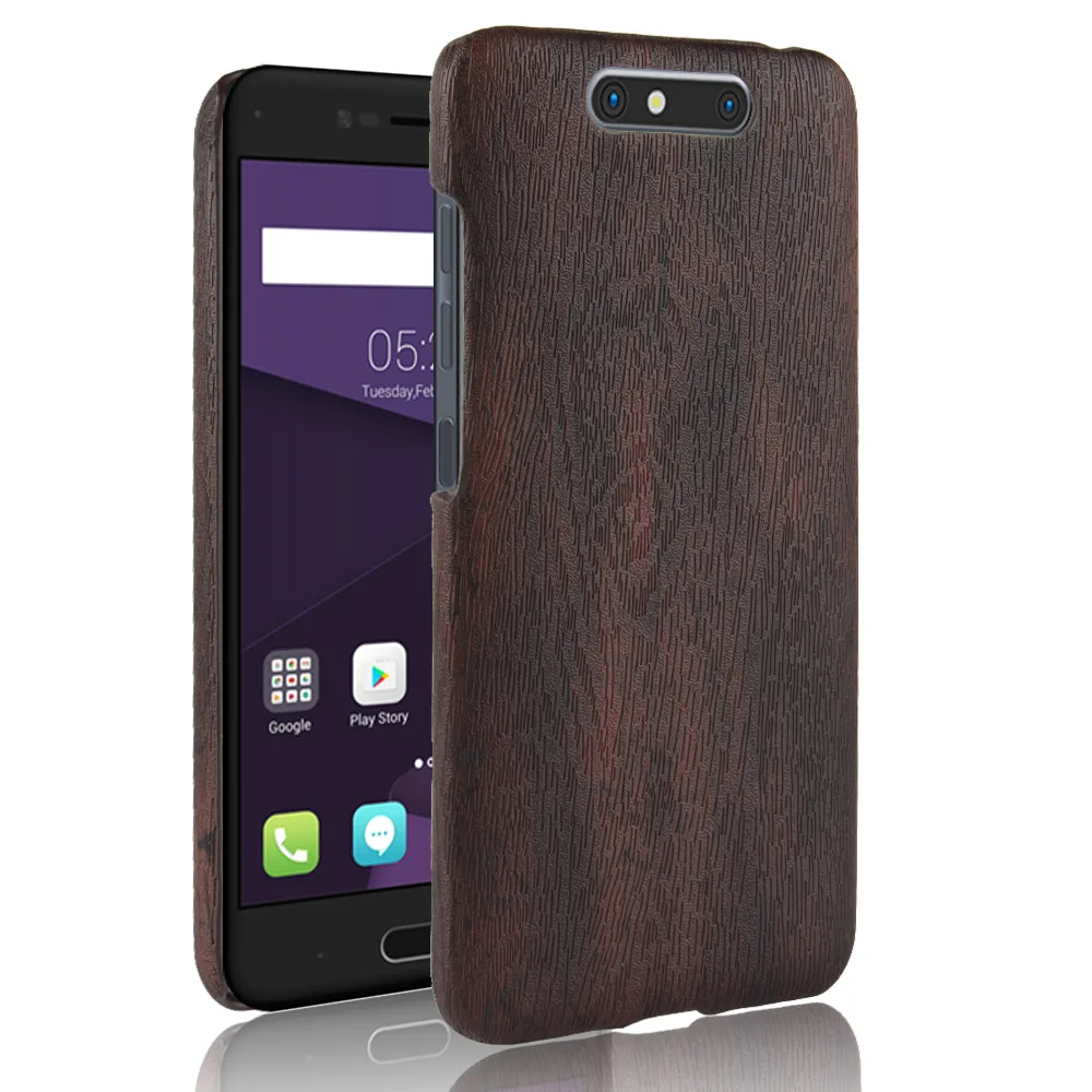 subin New For ZTE Blade V8 Case 5.2 inch PU Wood Leather grain mobile ...