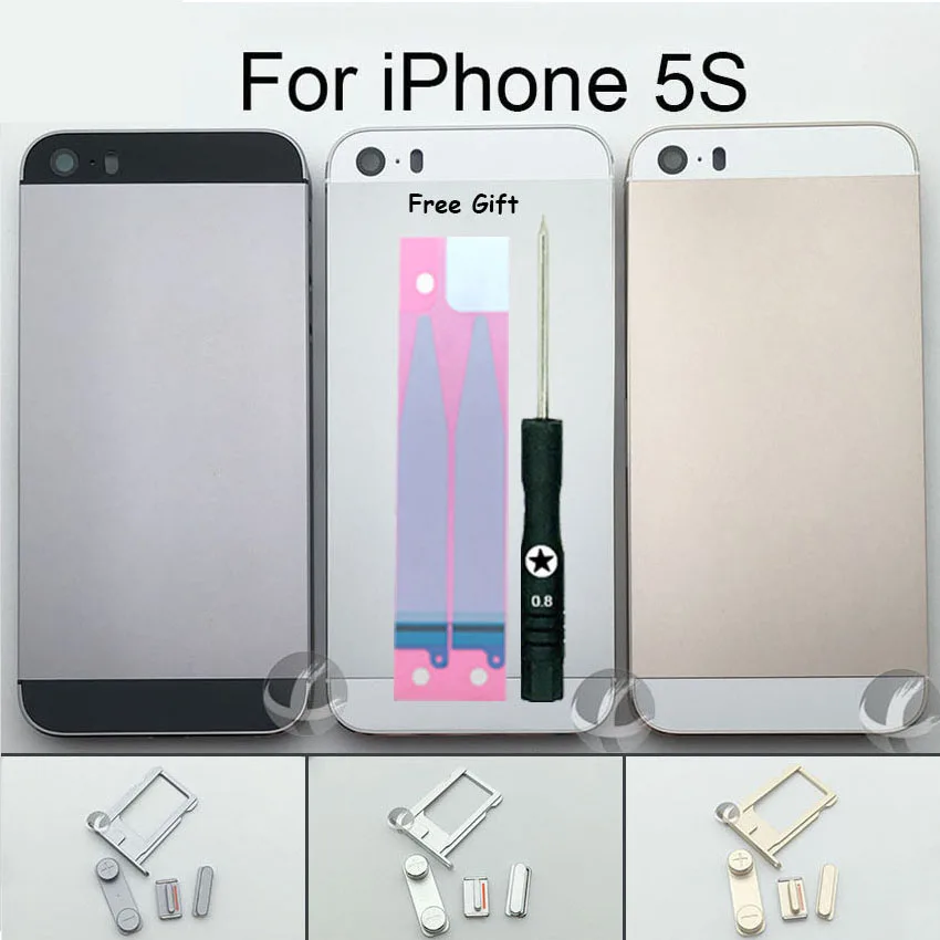 All New Back Housing For iphone 5 5S SE Metal Rear Cover Battery cover Lid OEM AAA With Free ...
