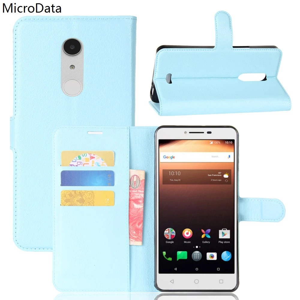 MicroData Luxury PU Leather Flip Case For Alcatel A3 XL A3XL 6.0 Inch ...