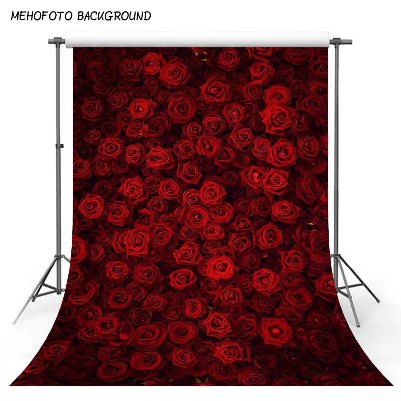 Photography Backdrop Background Red Rose Flowers 5x7 Hazy Floral ...