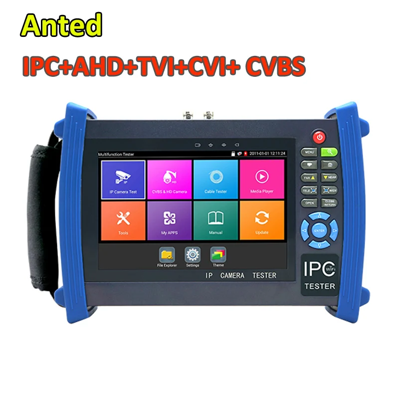 7 Inch Touch Screen Handheld HD TVI+CVI+AHD+IP Camera Tester Monitor ...
