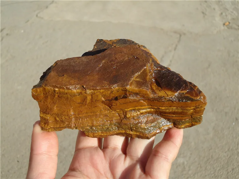 550g natural yellow tiger eye ore rough stone point ore energy mineral ...