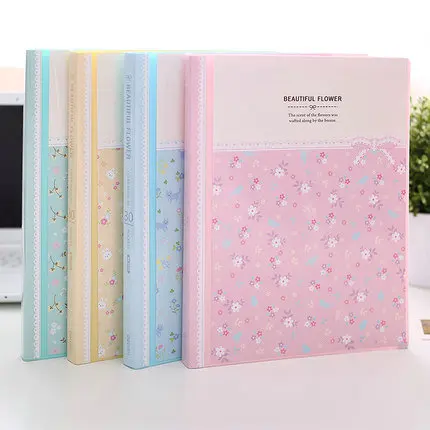 Beautiful Flower Display Book Clear File Folder A4 School Booklet 30/40 ...