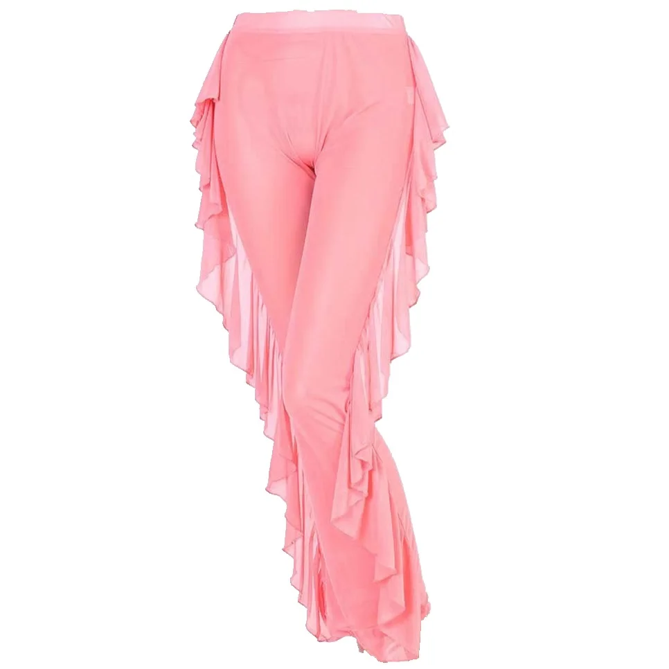 Women Beach Dress Mesh Sheer Bikini Cover Up Swimwear Bathing Suit Pant