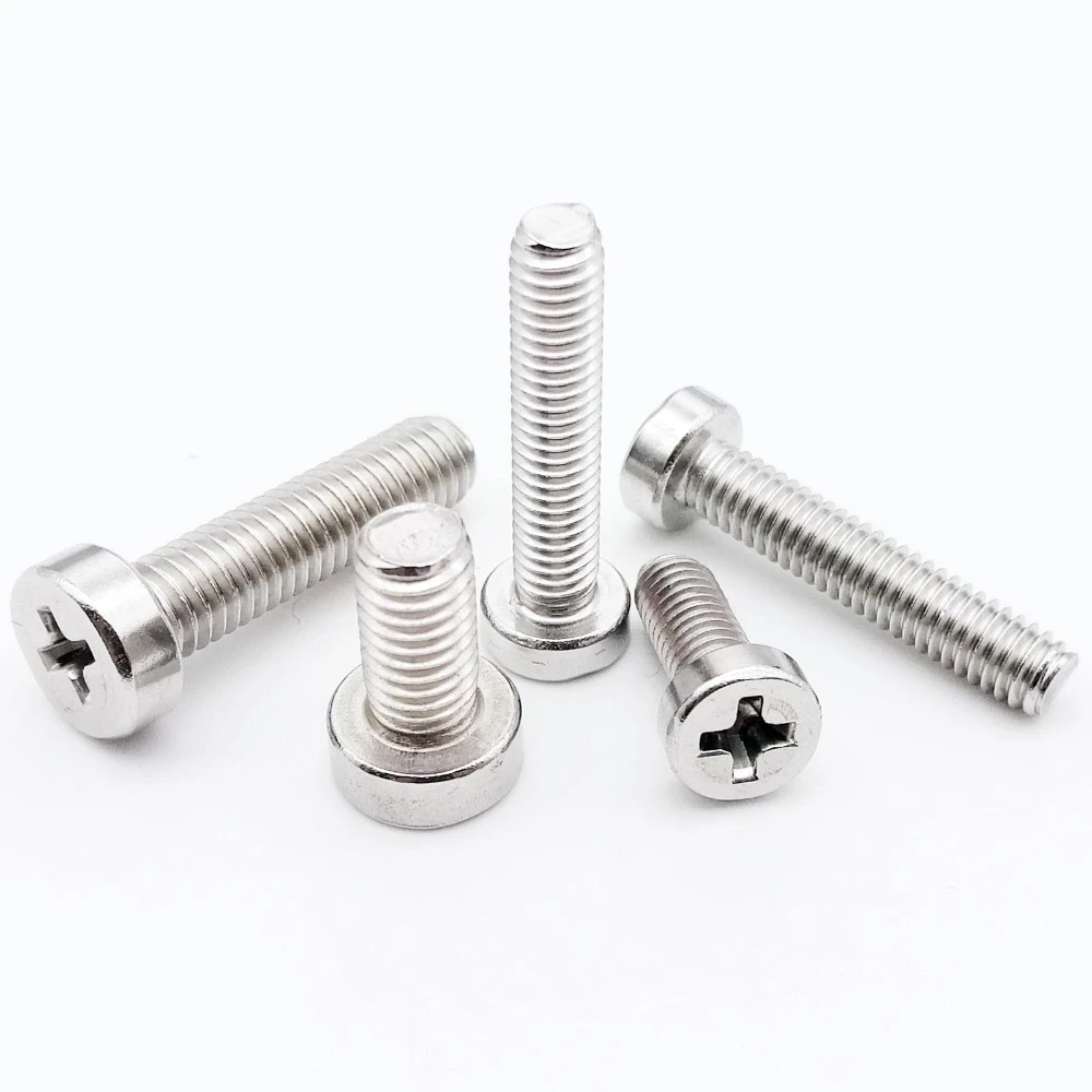 10/50X M2.5 M3 M4 M5 304 A2 70 stainless steel GB822 Phillips Cheese Head Screw Cross Thin Low ...