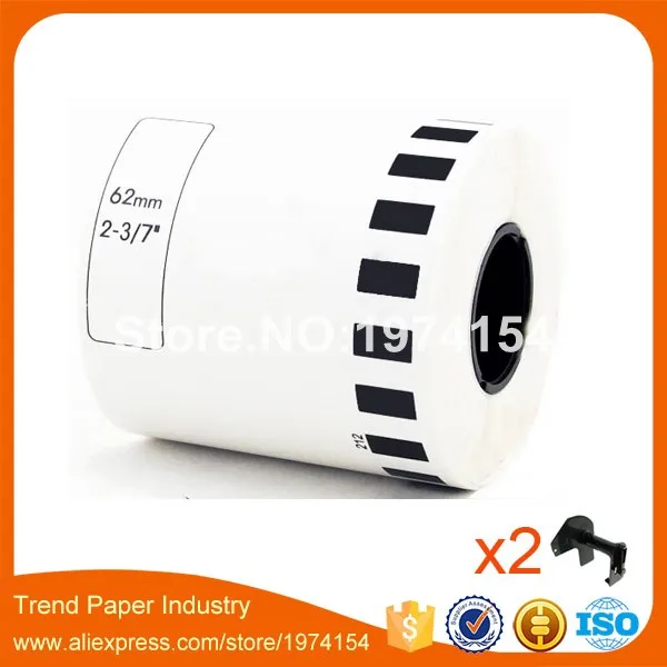20 Refill Rolls Generic Dk-22212 Label 62mm*15.24m Continuous ...