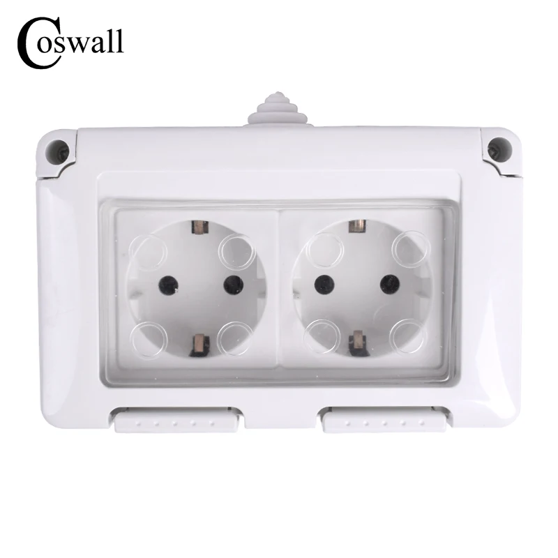 Coswall IP44 Waterproof Dust proof Outdoor External Wall Power Socket ...