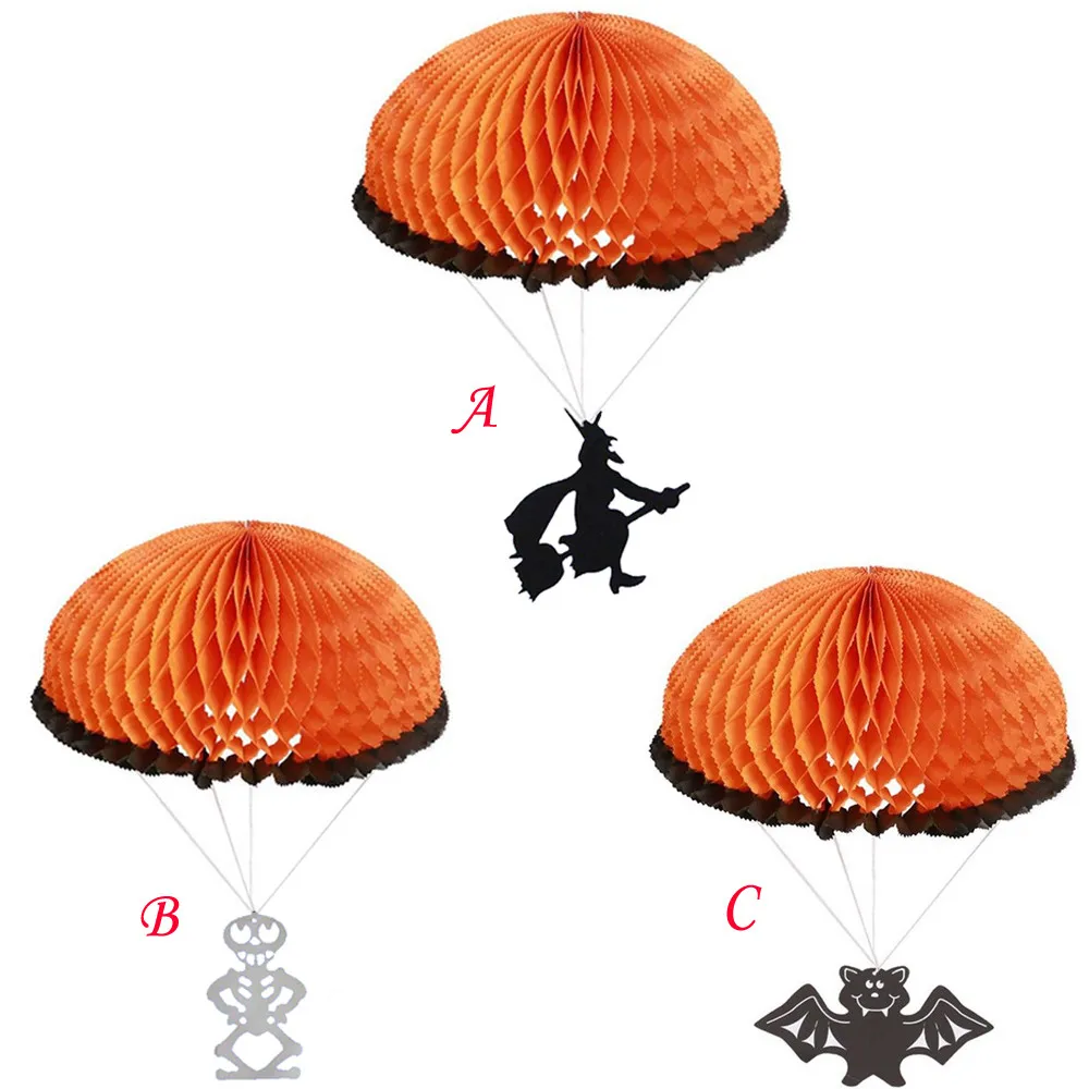 Ceiling Paper Parachute Halloween Hanging Decor Outdoor Bar Parties ...