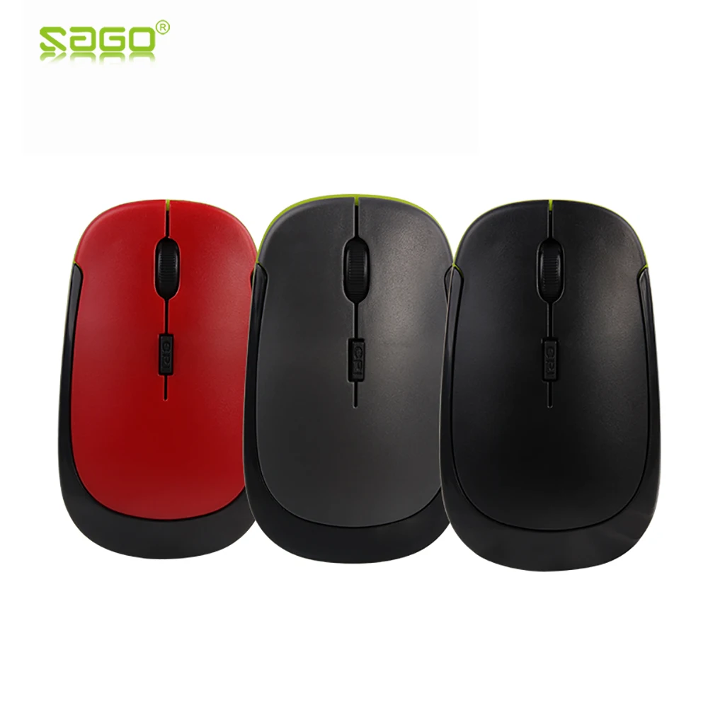 Sago USB Receiver Mouse 2.4GHz Wireless Mouse Super Slim Mini Optical ...