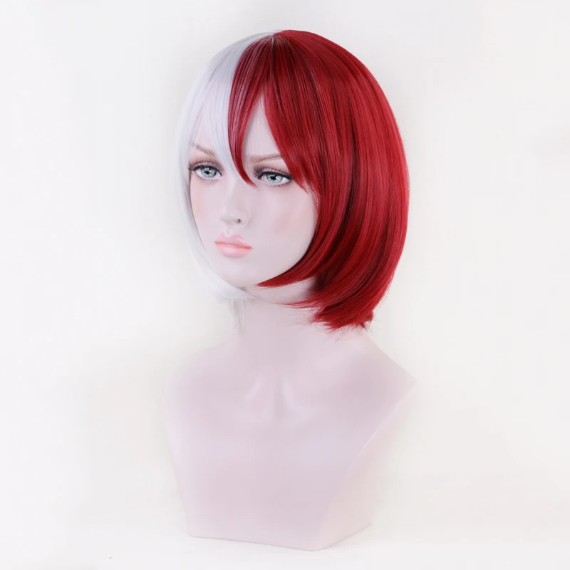 Anilnc My Hero Academia Todoroki Shoto Short Bob Haircut Wig Cosplay ...