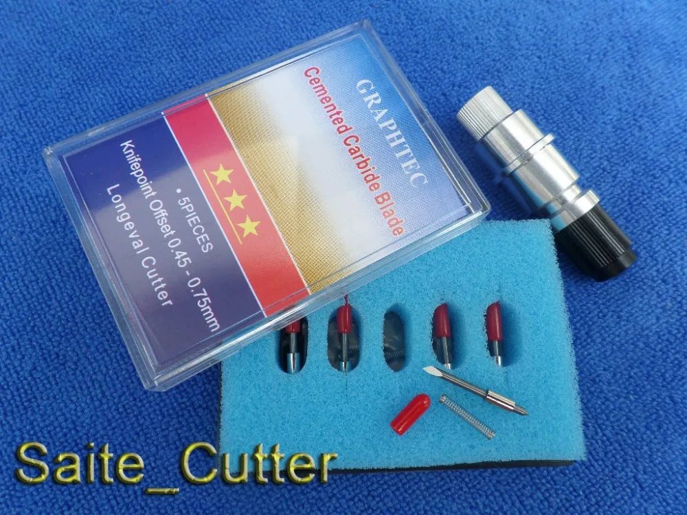 Free Shipping 1 Pc Graphtec Cb15 Blade Holder And 10 Pcs 45 Degree ...