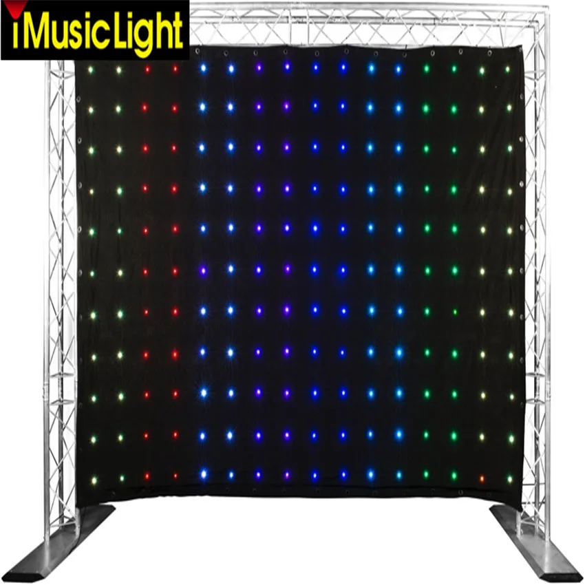 P18 2M*3M 176 leds LED Video Curtain With DMX Controller For DJ Wedding ...