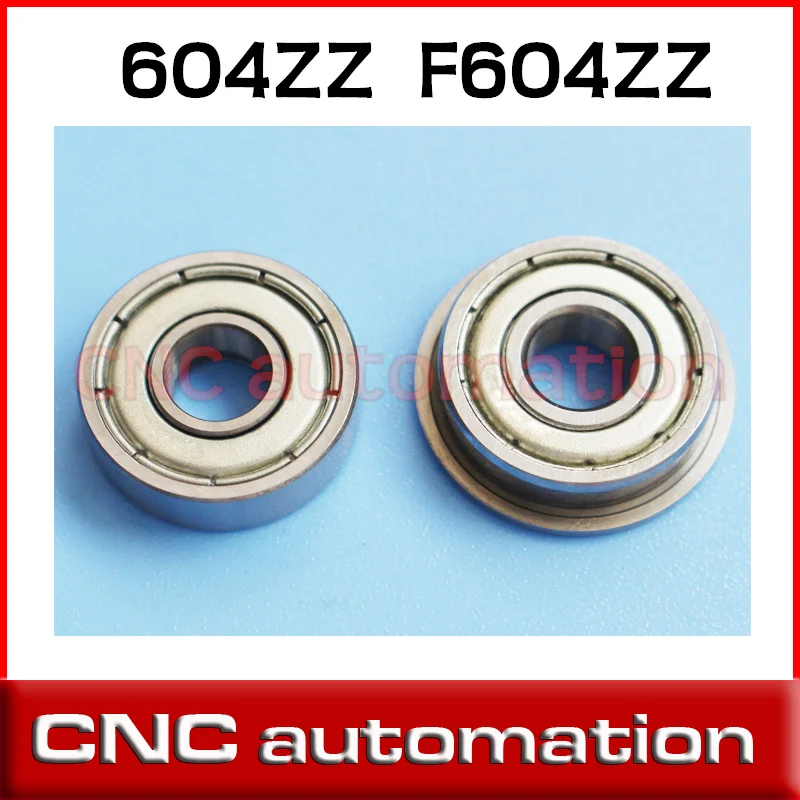 40pcs 604 ZZ Miniature Bearings Ball Mini bearing 4 x 12 x 4mm 604ZZ ...