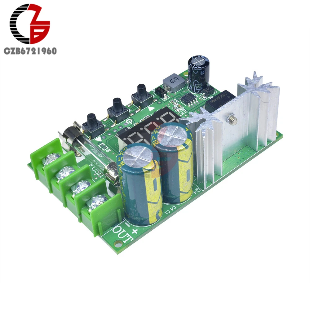 600W 12V 10A Digital PWM DC Motor Speed Controller PC Fan Speed ...