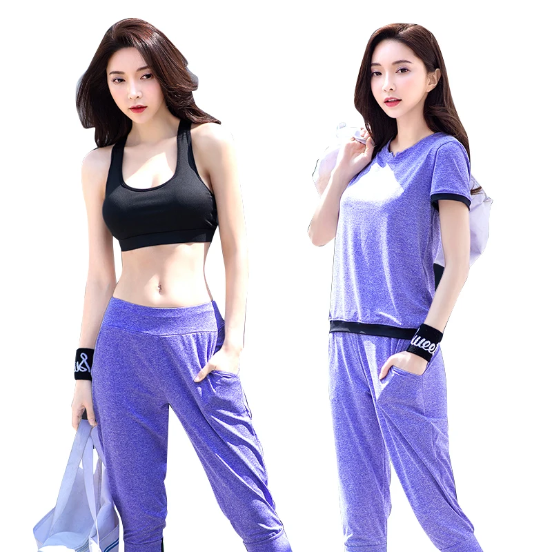 Yoga 3 Pieces Set Running Sportswear Soft Yoga Jumpsuit Yoga Sets Women