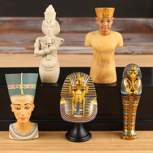 고대 이집트 파라오 tutankhamun 황금 마스크 공주 조각상 PVC 9cm 5pcs/set 그림|mask water ...