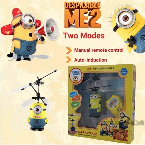 2 Pcs Despicable Me Planes Aircraft Model 2 CH Minion Remote Control RC ...