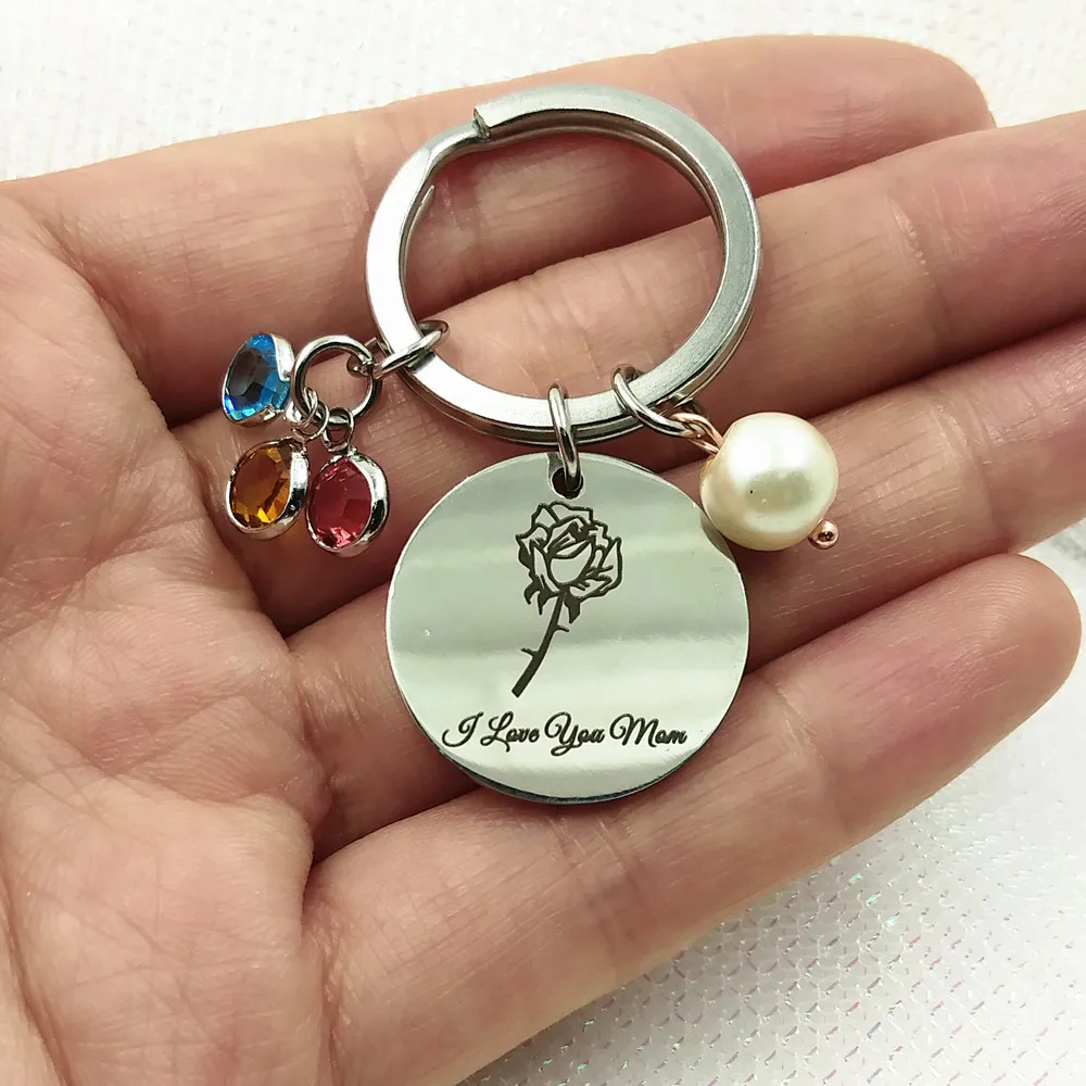 Mothers Day Key Chain Gift I Love You Mam Stainless Steel Keychain mothers-day-key-chain-gift-i-love-you-mam-stainless-steel-keychain