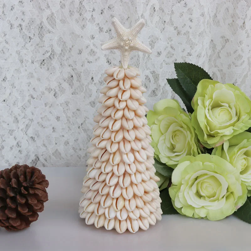 Free Shipping(1set/lot)Yellow Cowries Christmas Tree Natural Shell ...