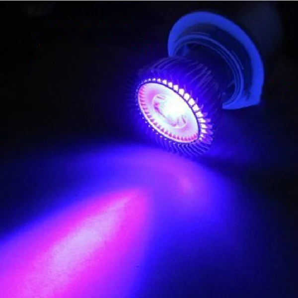 4pcs/lot 3W led spotlight E27 GU10 MR16 Screw UV Ultraviolet Purple Led ...