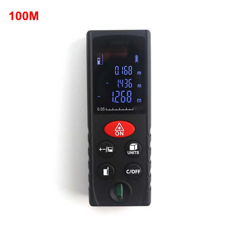 100m Digital Laser Distance Meter Laser Rangefinder with Level Bubble ...
