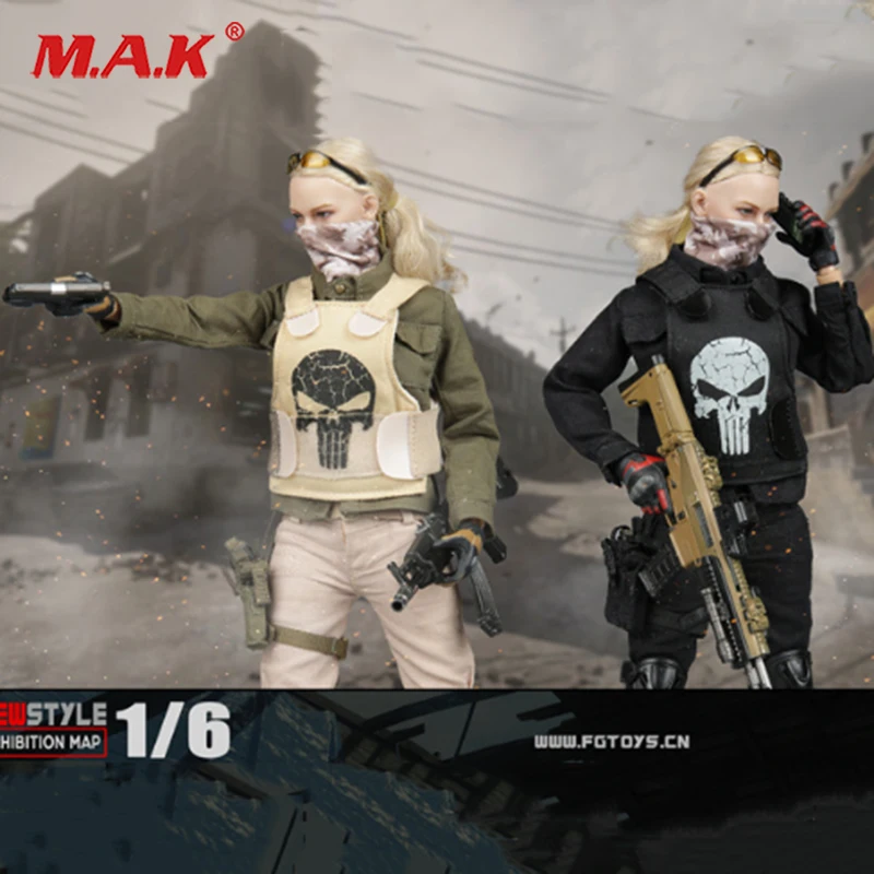 Toys 1/6 Female Shooter Suits Set FG050 VIP Security Group clothing set ...