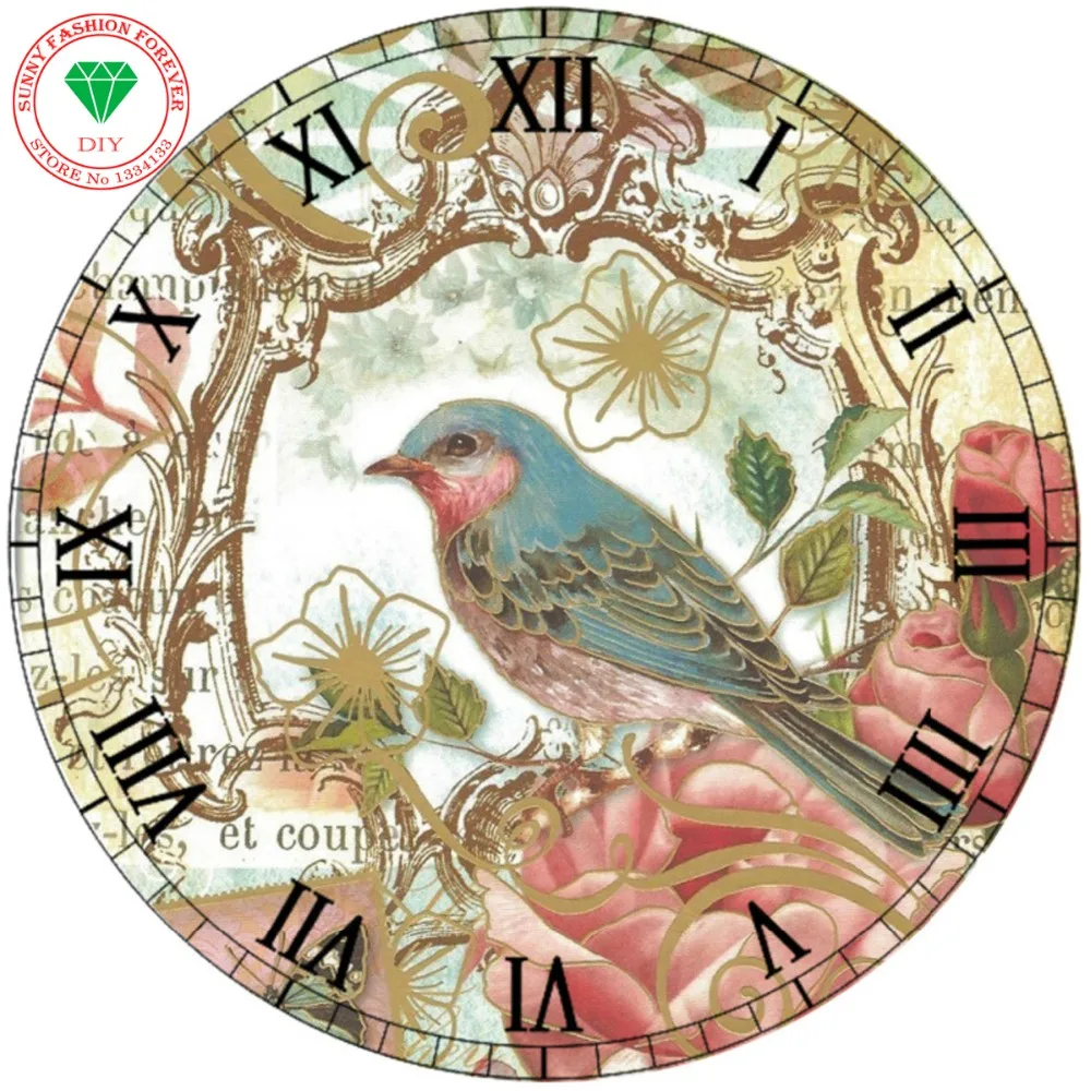 29 DECOUPAGE WALL CLOCK