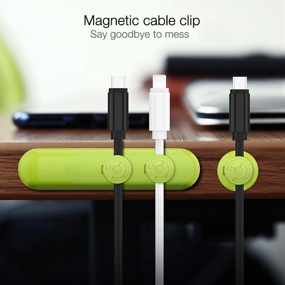 ACCESSOIRES POUR CABLE,Blue--Enrouleur de câble USB en Silicone ...