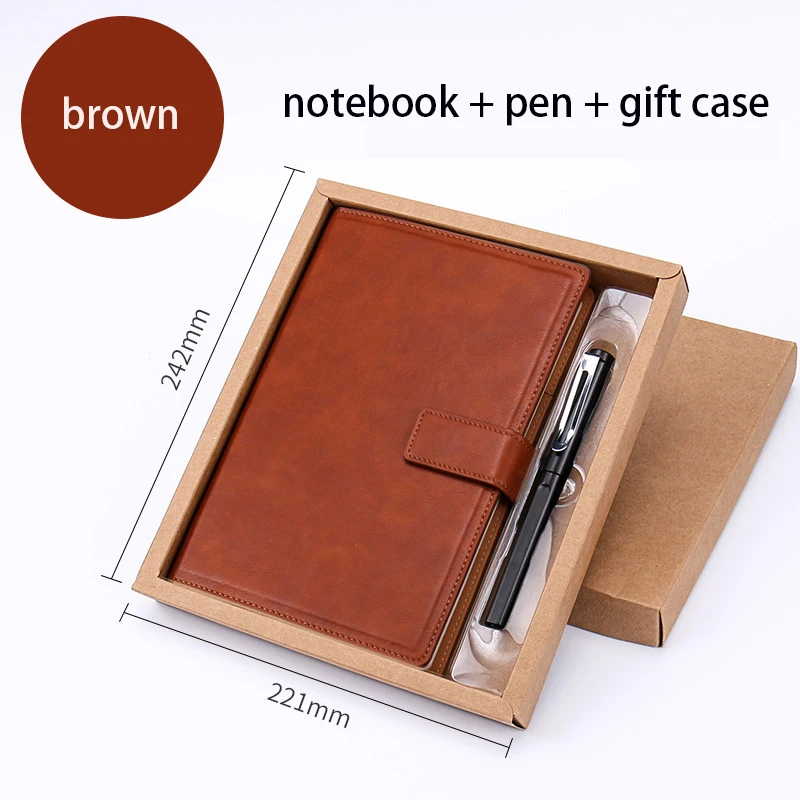 Luxury Notebook Gift Set Hardcover Fine Pu Leather College Ruled Paper ...
