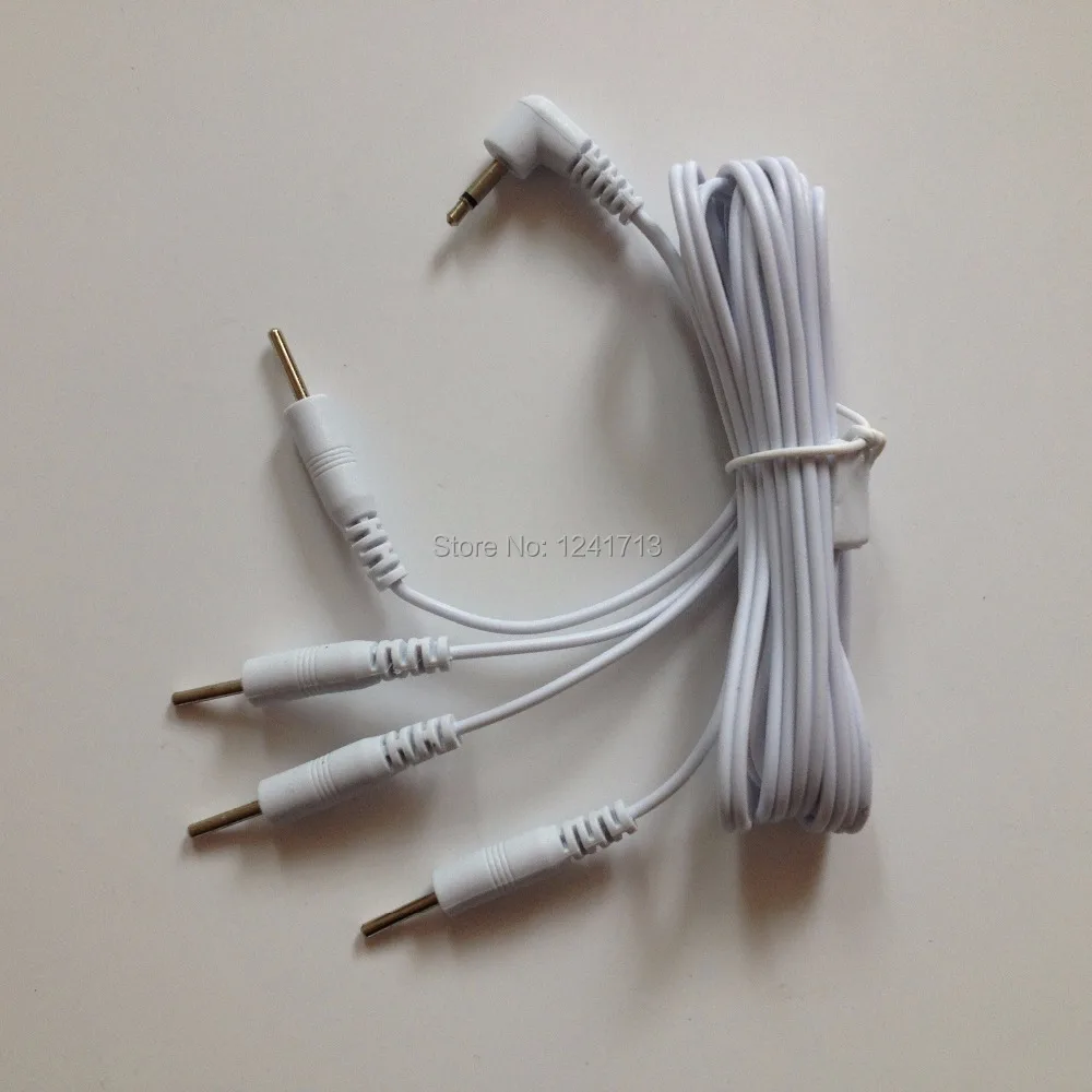 2pcs/set DC head 2.5mm 4 pin TENS unit electrode lead wires electrode ...
