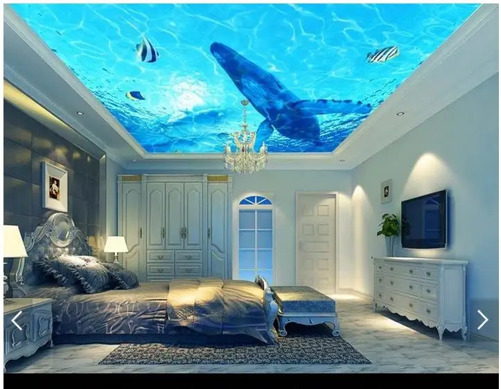 3D wallpaper custom 3d ceiling wallpaper murals suspended ceiling ...