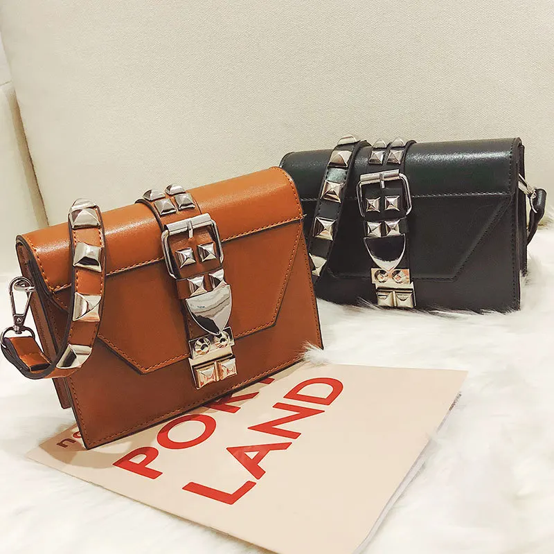 Ins-Style-Rivet-Small-Square-Bag-Female-New-Wide-Shoulder-Strap-Female ...