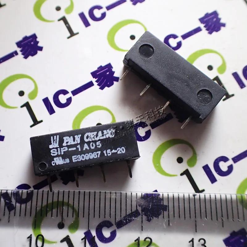 50PCS Dry reed relay SIP 1A05 5V/4 original foot|relay type voltage ...