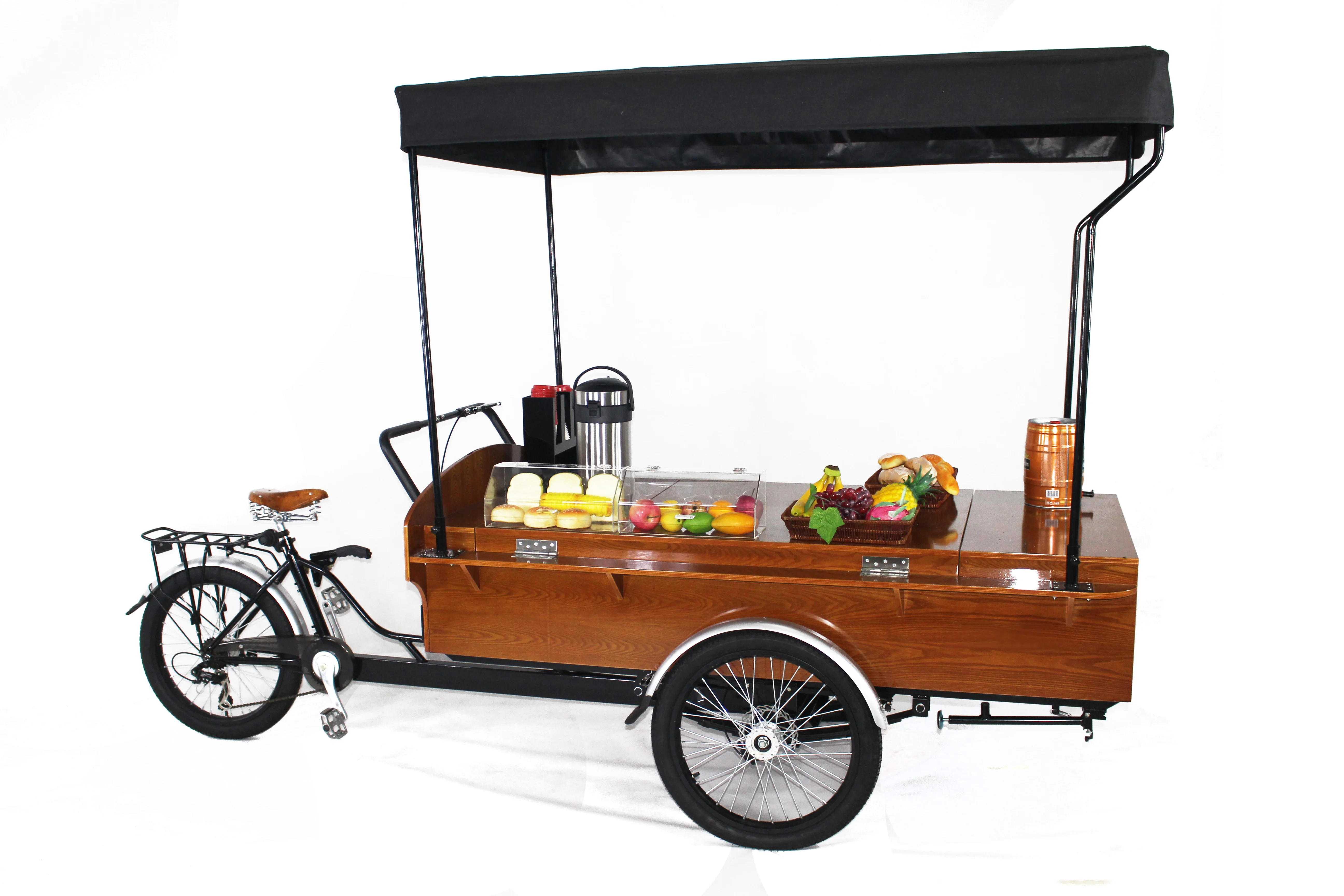 Pedal-electric-mobile-food-cart-bike-food-trailer-coffee-kiosk-for-sale ...