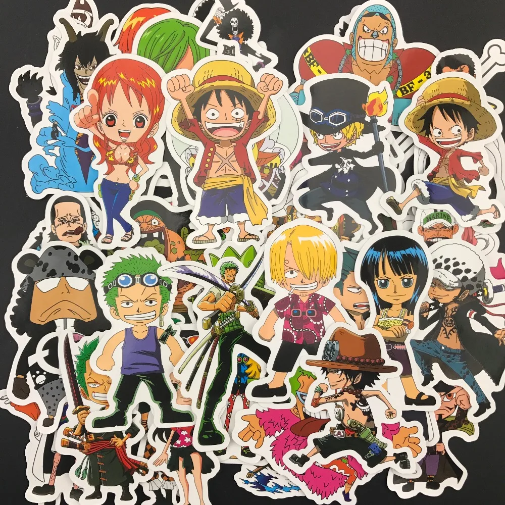 One Piece Waterproof Sticker set 46pcs | One piece Merchandise | Up to ...