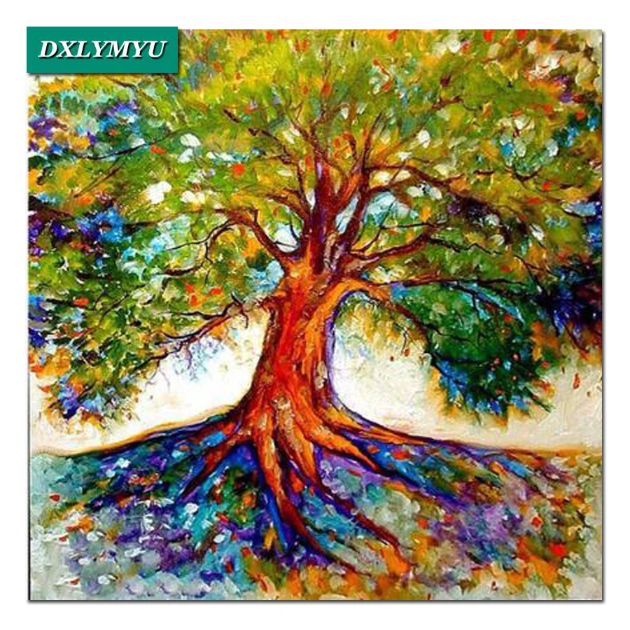5D diy Diamond Painting Life tree oil painting Full Square Diamond ...