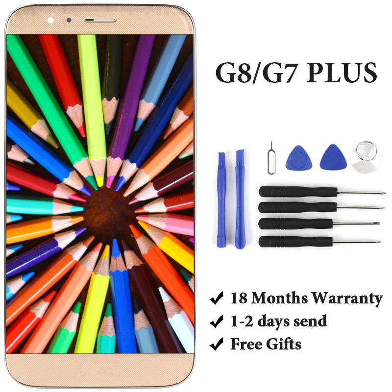 Pieza de repuesto para Huawei G8 / G7 Plus pantalla LCD con marco GX8 ...