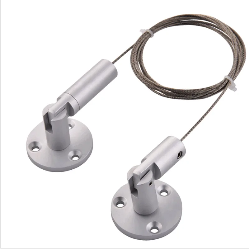 (pack/2units) Wall Cable System Kit With 2 Fixtures And 3m Long Steel ...