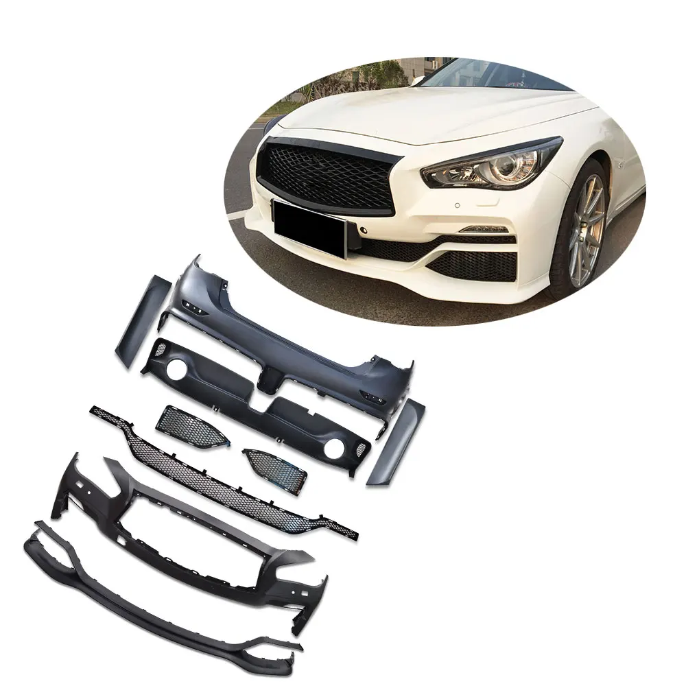 PP Front bumper rear bumper exhuast tips body kit fit for Infiniti Q50 ...