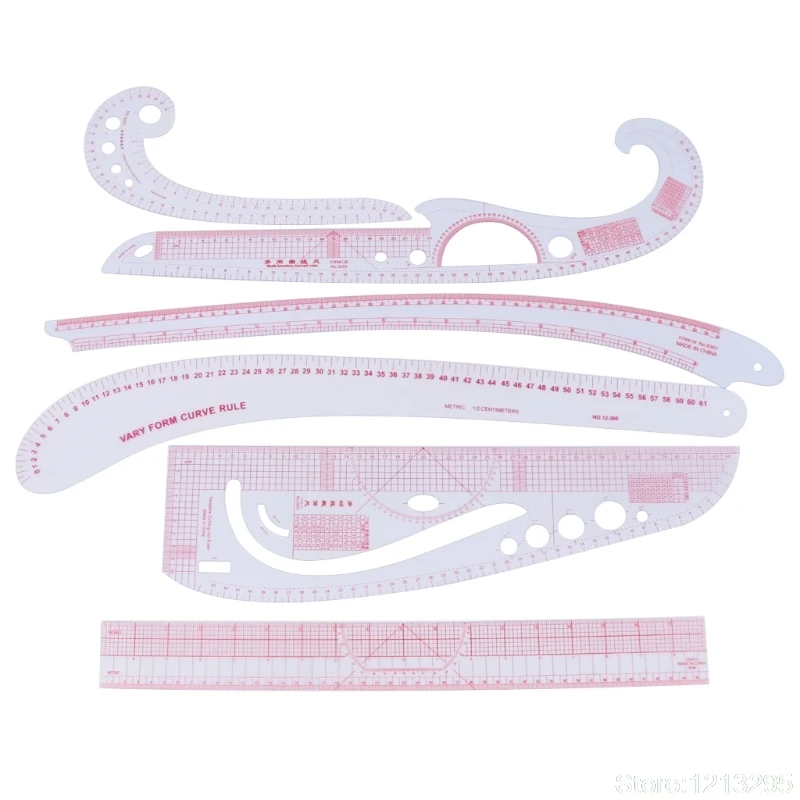 6Pcs/Set Sew French Curve Metric Ruler Measure Tool for Sewing ...