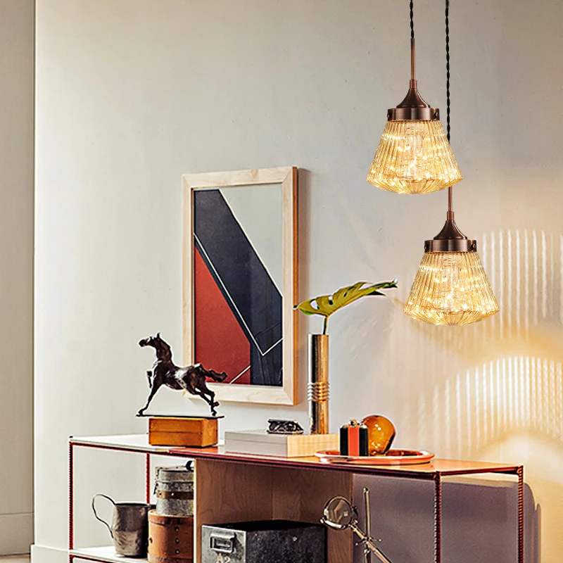 Modern Loft Light Master Bedroom Pendant Lights Crystal Vintage Art ...