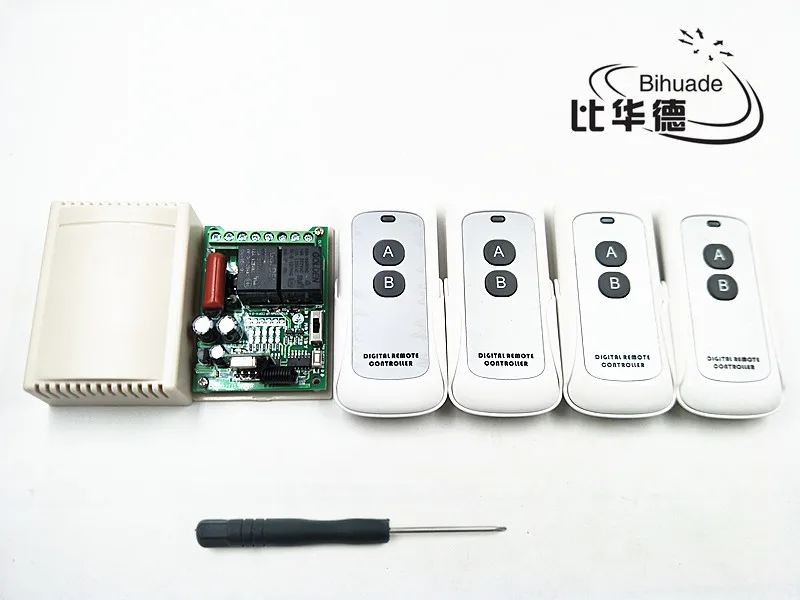 433Mhz Remote Controls 2 channel rf wireless remote control relay ...