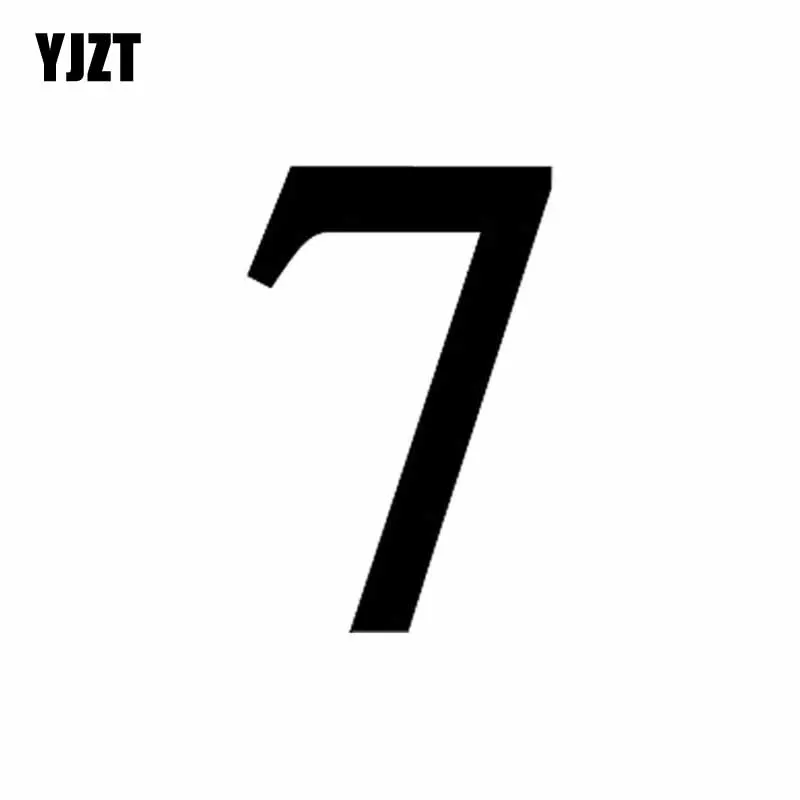 YJZT 9CM*14CM Fashion Number 7 Vinyl Car styling Car Sticker Decoration ...