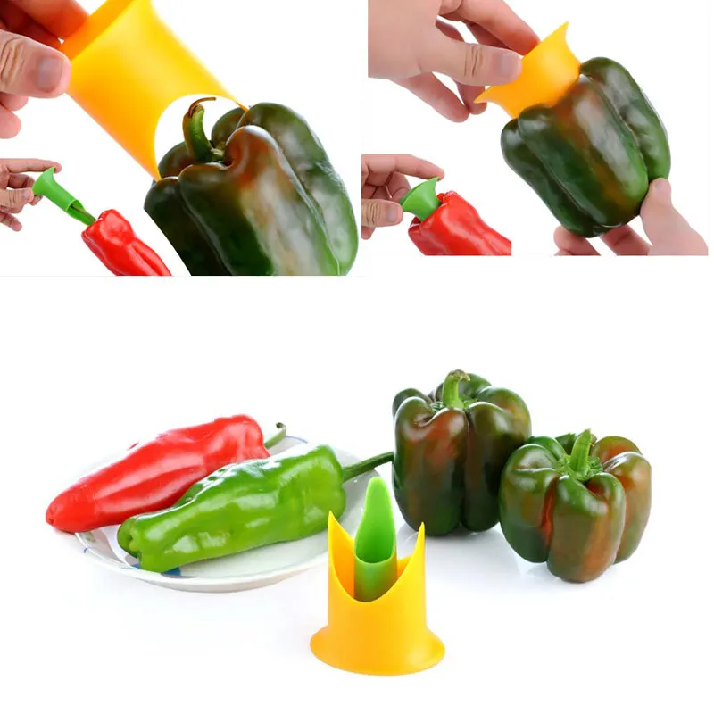 2 Pcs Creative Slicer Pepper Chili Corer Seeded Remover Tomato Coring ...