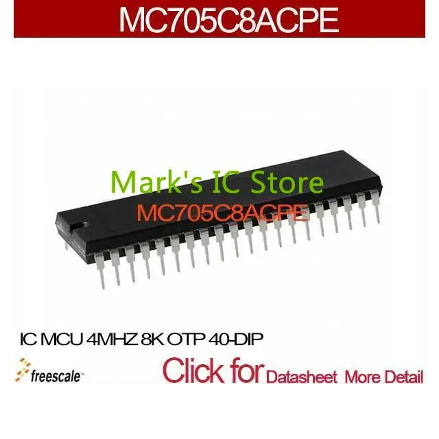 MC705C8ACPE IC MCU 4MHZ 8K OTP 40 DIP MC705C8AC 705C MC705C8 705C8 ...