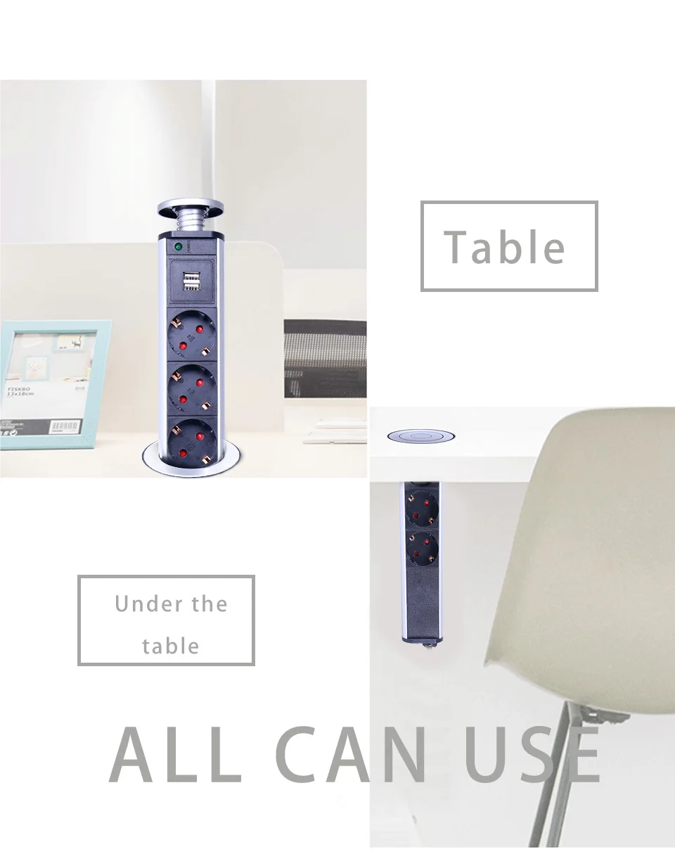 CXFG PULL socket POP UP 3 power Socket 2 USB Outlet зарядный порт ...