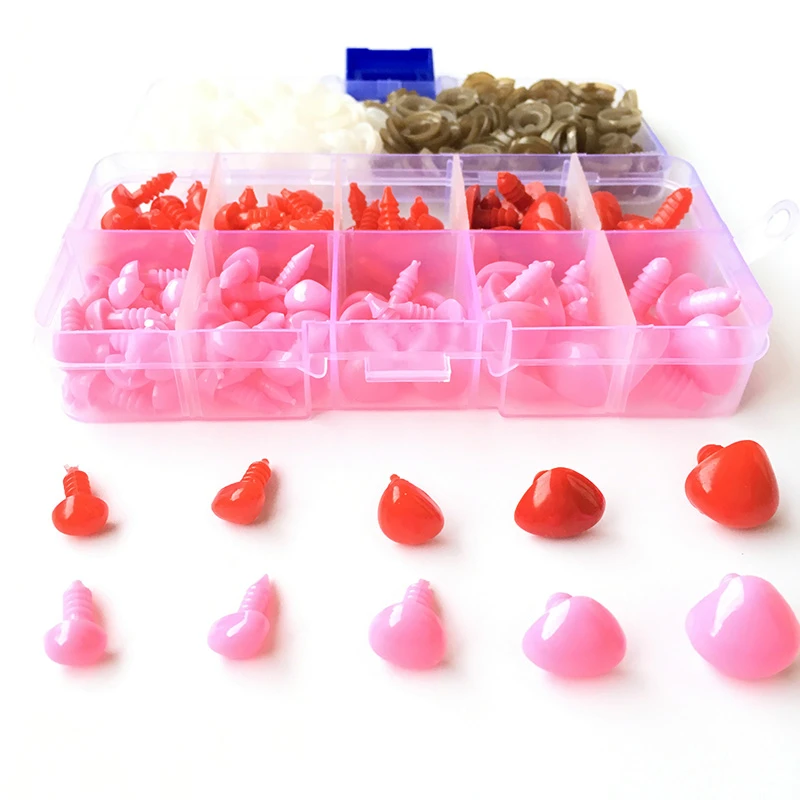 130 pcs/box Triangle Nose (With Washers) Diy Crochet Doll Toy Safety ...